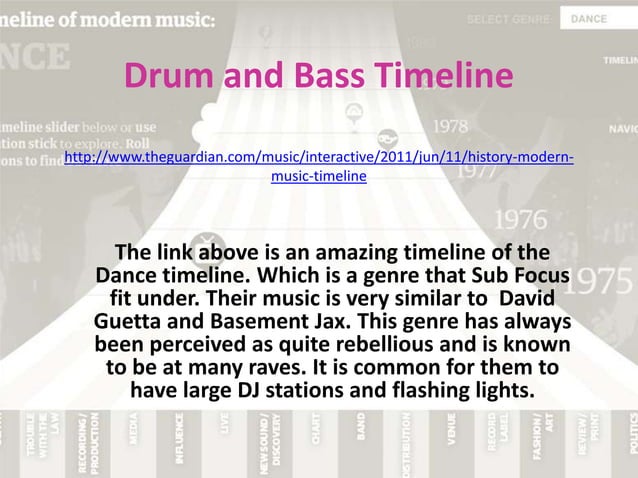 Drum and Bass Timeline | PPTX