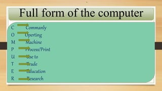 Basics Of computer | PPT