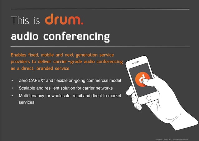 Drum audio conferencing slide deck | PDF | Web Conferencing | Computer Software and Applications