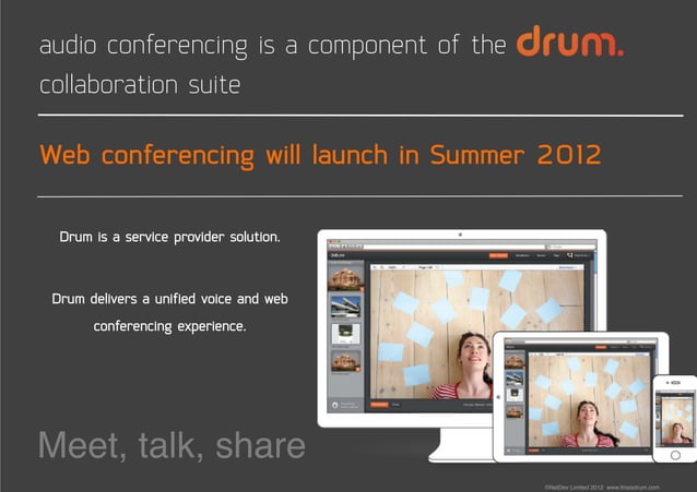 Drum audio conferencing slide deck | PDF | Web Conferencing | Computer Software and Applications