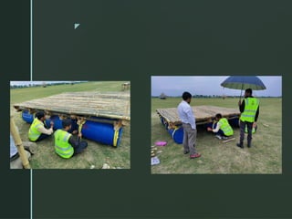 Drum Bamboo Raft, its use in flood time as a improvised floating device ...