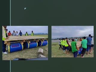 Drum Bamboo Raft, its use in flood time as a improvised floating device ...