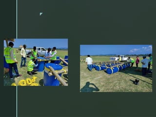 Drum Bamboo Raft, its use in flood time as a improvised floating device ...