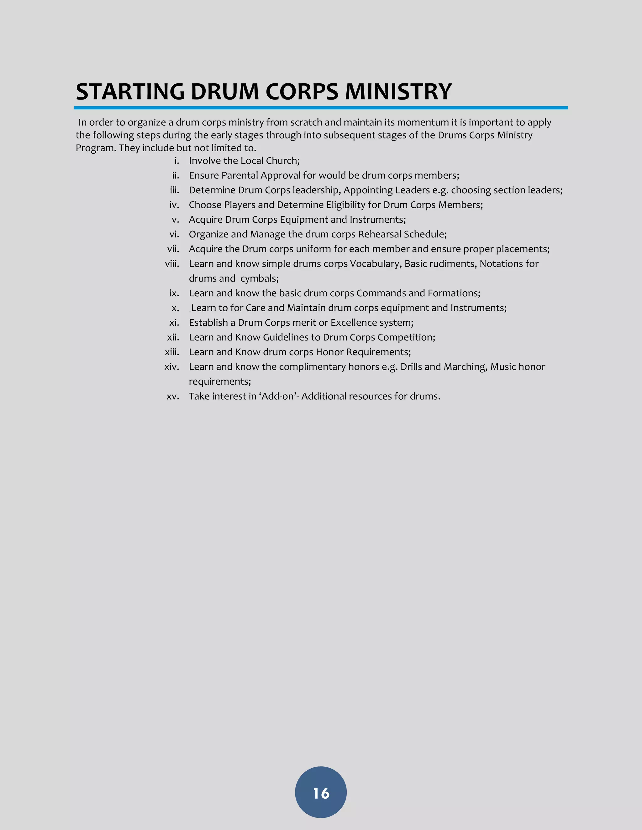 Pathfinder Drum Corps Guide | PDF