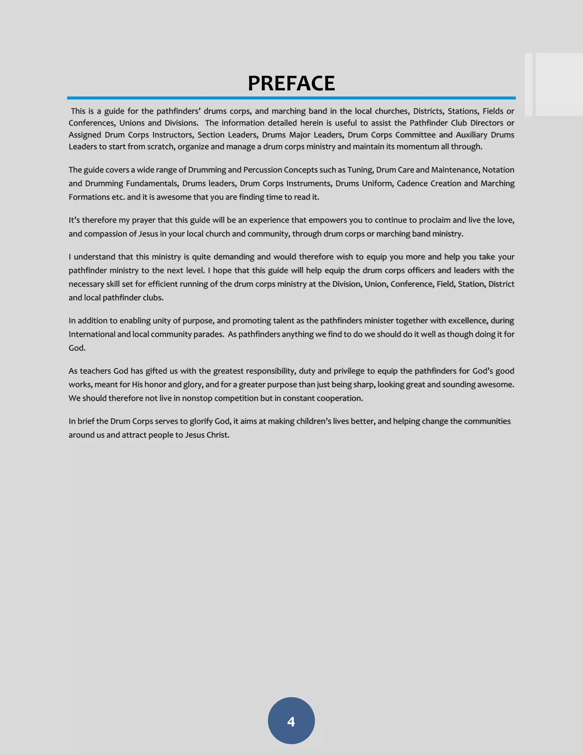 Pathfinder Drum Corps Guide | PDF