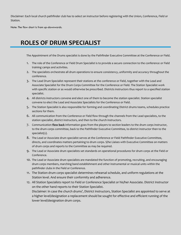 Pathfinder Drum Corps Guide | PDF