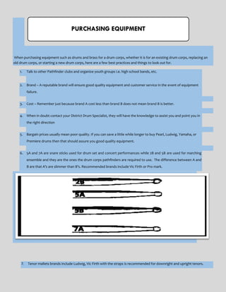 Pathfinder Drum Corps Guide | PDF