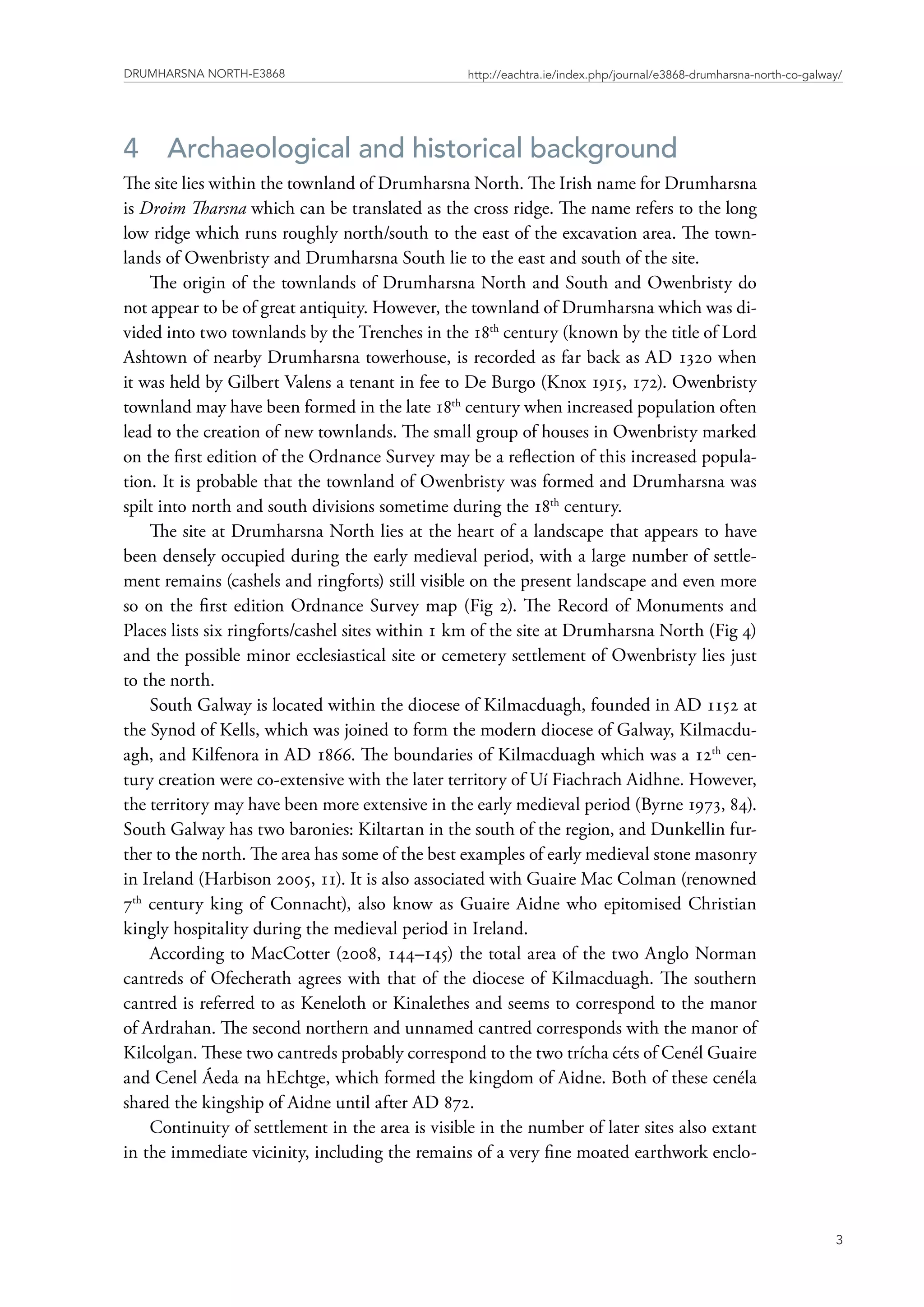 Archaeological Report - Drumharsna North, Co. Galway (Ireland) | PDF ...