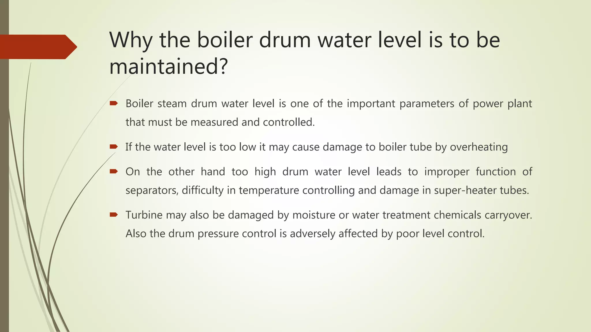 Boiler drum's water level control | PPTX