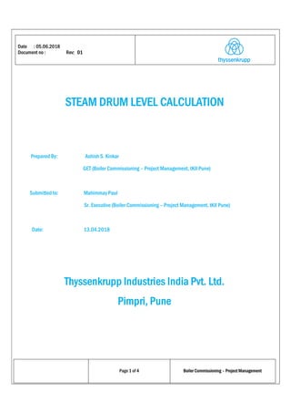 Drum level control rev01 | PDF