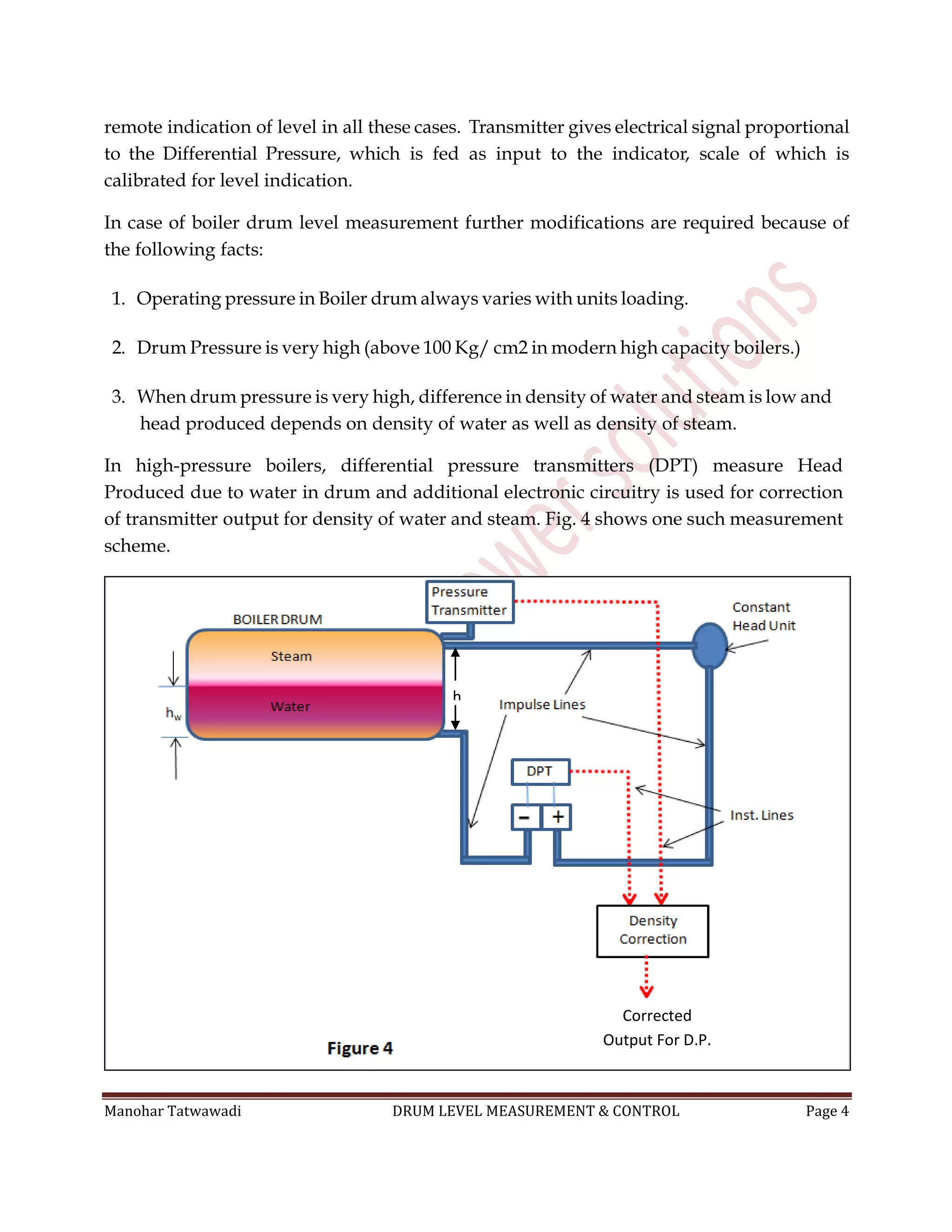 Boiler Drum level measurement in Thermal Power Stations | PDF
