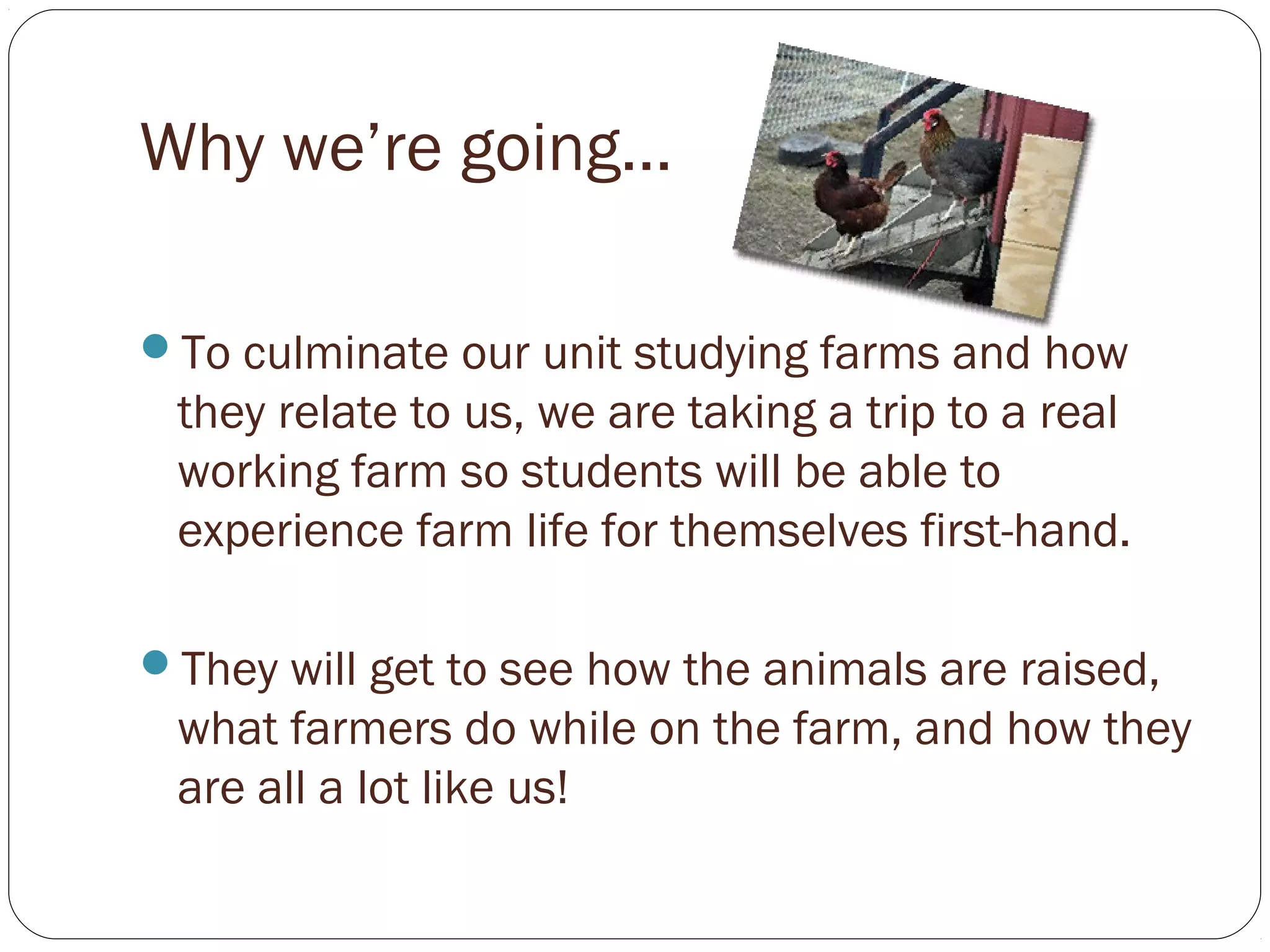 Drumlin farm field trip presentation | PPT