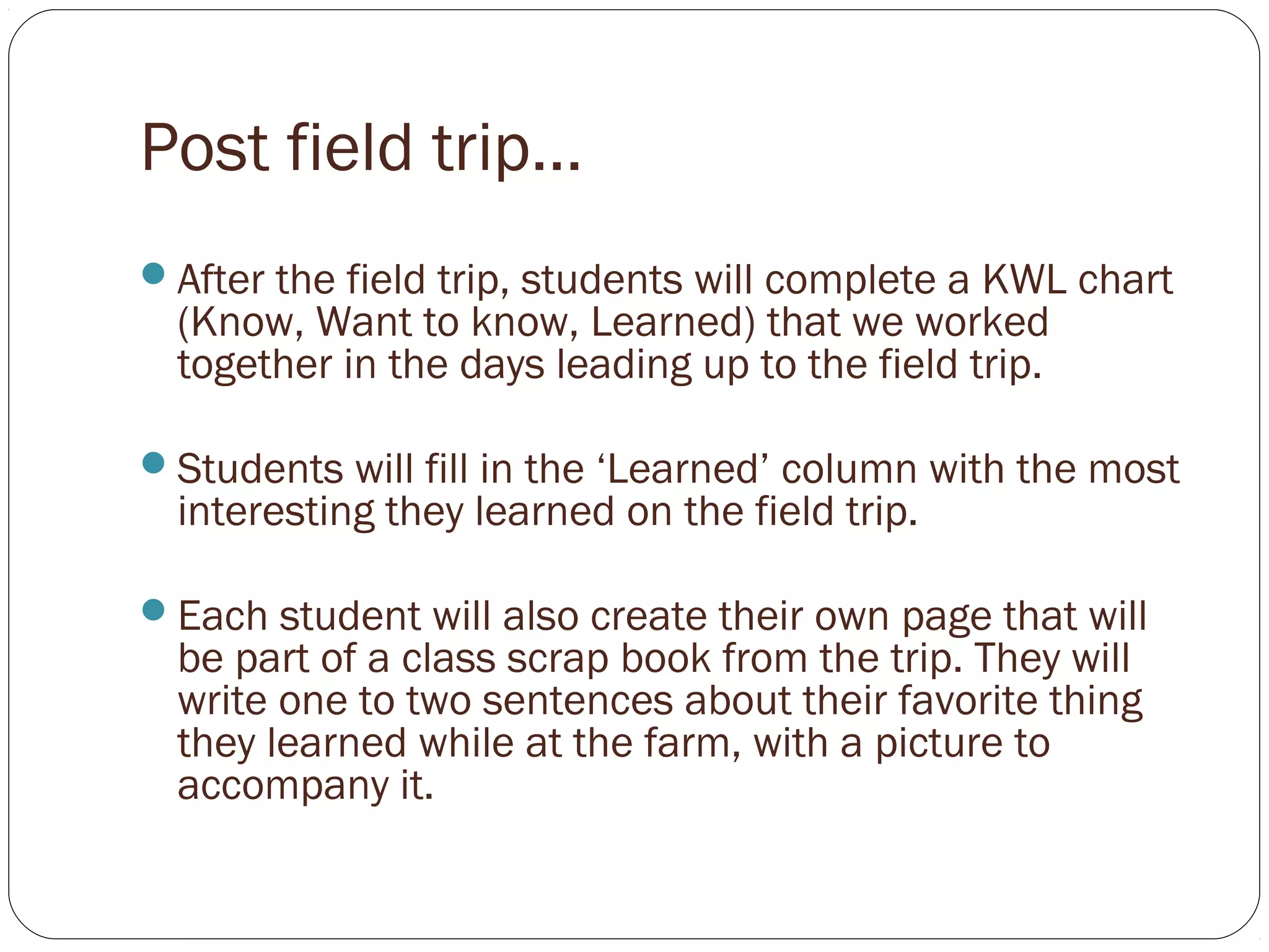 Drumlin farm field trip presentation | PPT