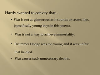 Analysis of the poem: Drummer Hodge.pptx