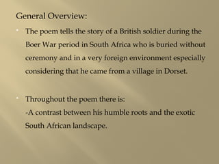 Analysis of the poem: Drummer Hodge.pptx