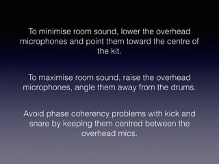 Drum microphone techniques | PDF