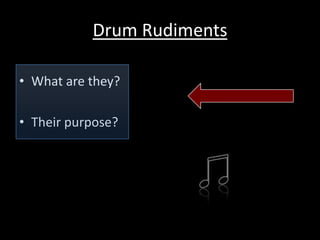 Drum rudiments | PPTX