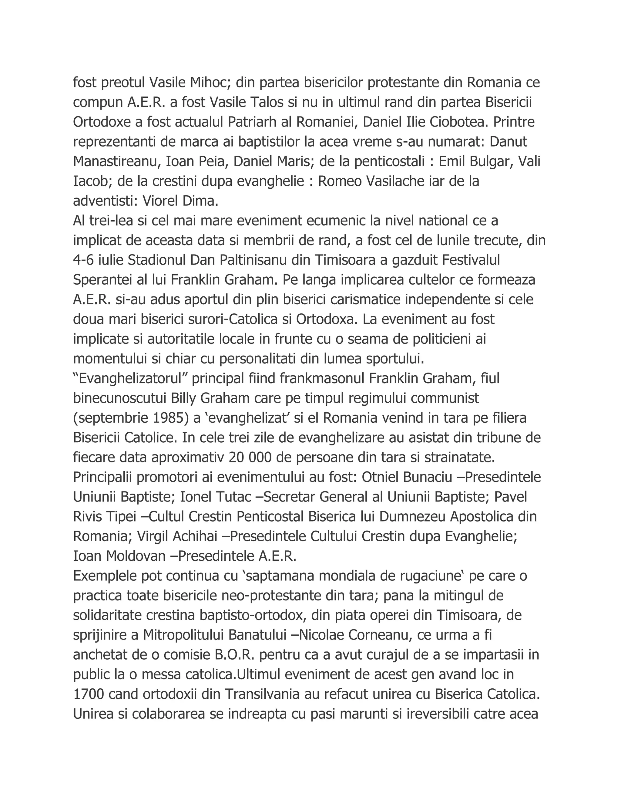 Drumurile ecumenismului duc spre roma | PDF