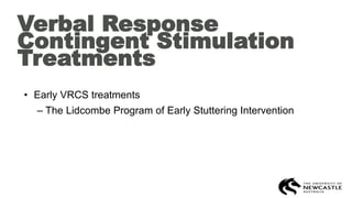 Lidcombe Program for stuttering for children intervention | PDF