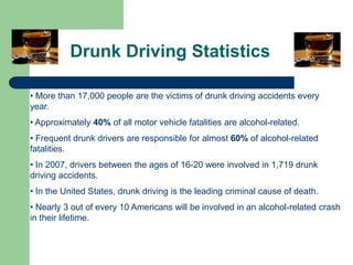 Drunk Driving | PPTX | Illegal Drugs, Tobacco, eCigarettes, Vaping ...