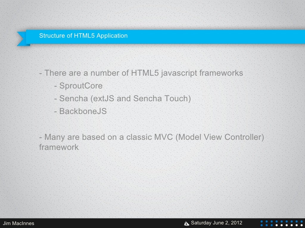 Structure Of Html5 Application