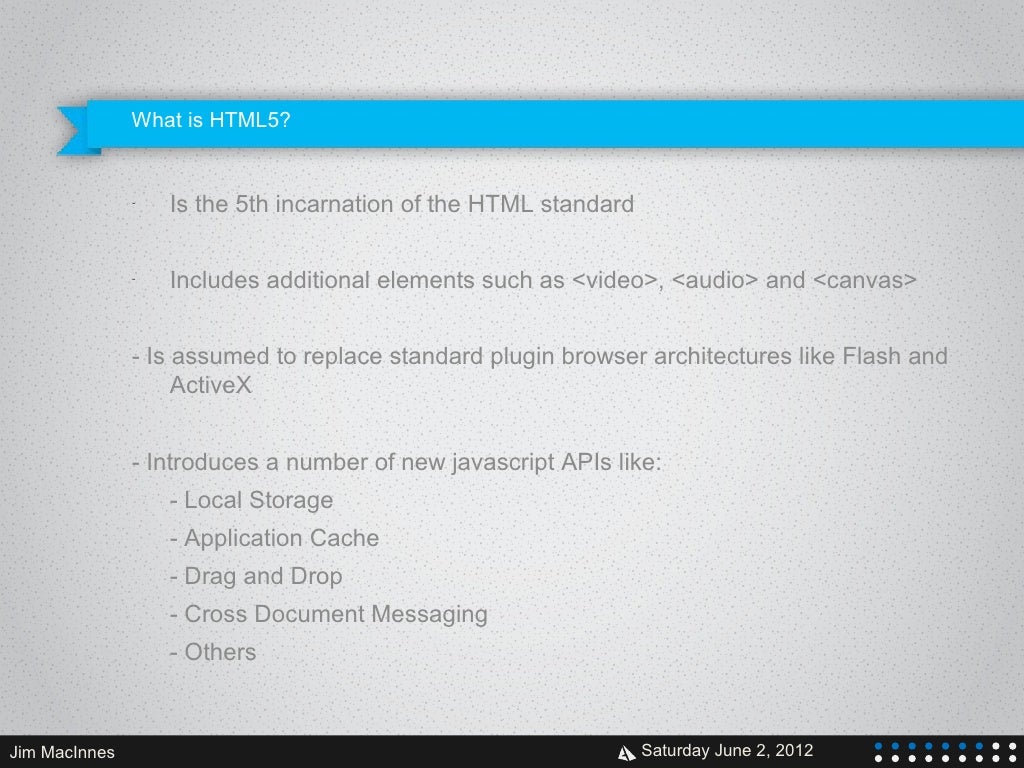 What is HTML5? - Is