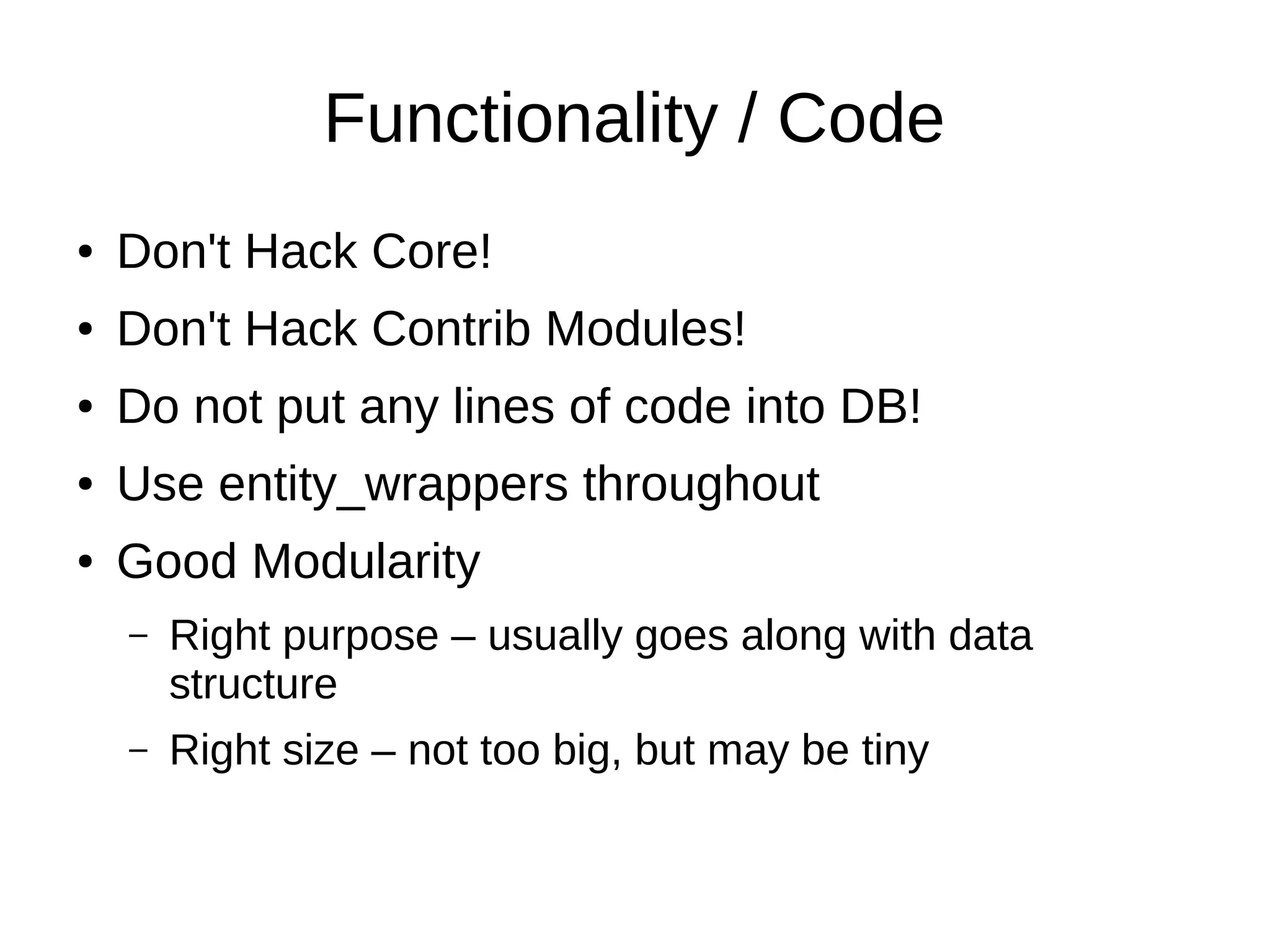 Drupal: code complexity | ODP