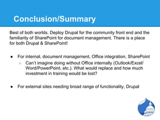 SharePoint and Drupal: Yes, We Can Coexist! | PPT