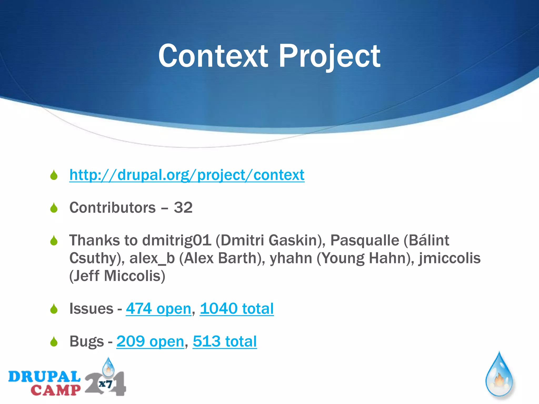 Drupal india-hangout2-context-module | PPT