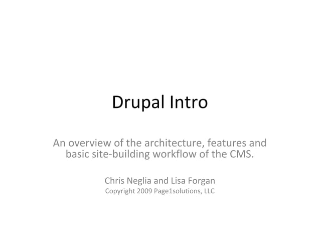 Drupal intro | PPT