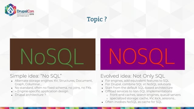 Scaling up and accelerating Drupal 8 with NoSQL | PPT