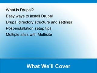 Drupal Now! - Introduction to Drupal | ODP