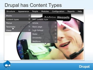 Drupal - Content Types, Views = No Query Headaches | PPT