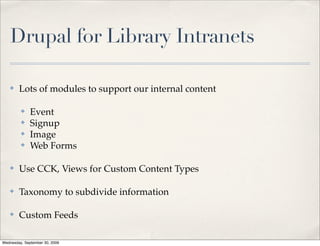 Building a Drupal-driven Intranet | KEY