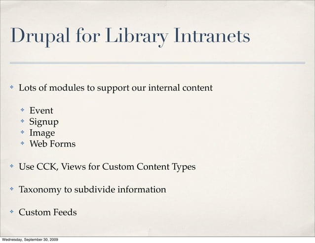 Building a Drupal-driven Intranet | KEY