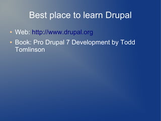 Drupal 7 training | PPT