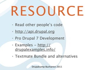 Learning the basics of the Drupal API | PPT