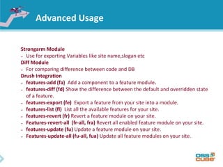 Drupal 7 Deployment Using Features Modules | PPTX