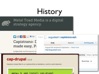 Depolying Drupal with Git, Drush Make and Capistrano | PPT