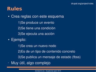 Construyendo una red social con Drupal | PPT