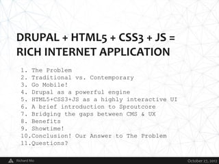 Drupal + HTML5 + CSS3 + JS = Rich Internet Application | PDF