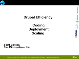 Drupal Efficiency using open source technologies from Sun | PPT