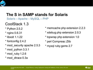 Drupal Efficiency using open source technologies from Sun | PPT