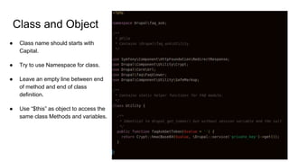 Drupal Coding Standards - do and don't | PPT