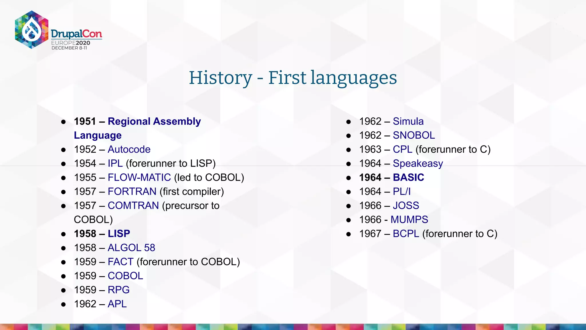 DrupalCon Europe 2020 Low Code | PPT