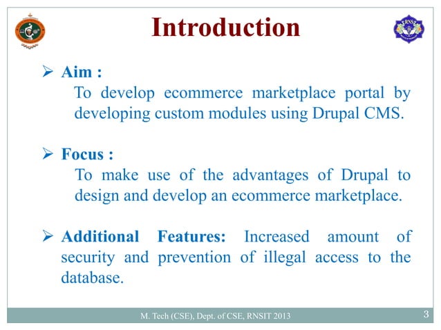 Drupal content management system (cms) based e commerce portal | PPT