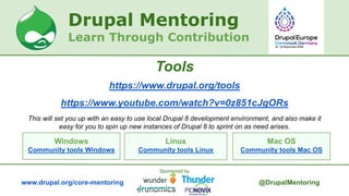 Mentoring slides - Drupal Europe, Darmstadt, Germany 2018 | PPT