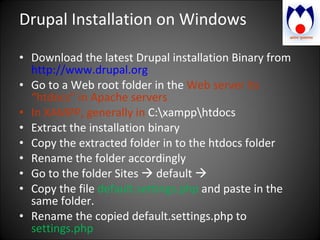 Drupal Installation & Configuration | PPT