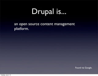 Drupal: Internet Lego - What is Drupal? | PPT