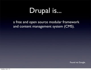 Drupal: Internet Lego - What is Drupal? | PPT